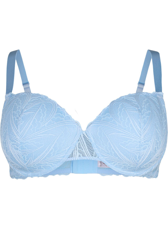Voorgevormde kanten beha met beugel - Blauw - Maat 110B - Zizzi